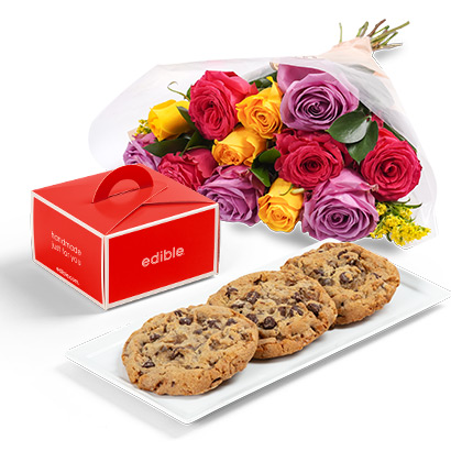 Chocolate Chip Cookie Flower Bouquets Chocolate Chunk Baked Cookies At